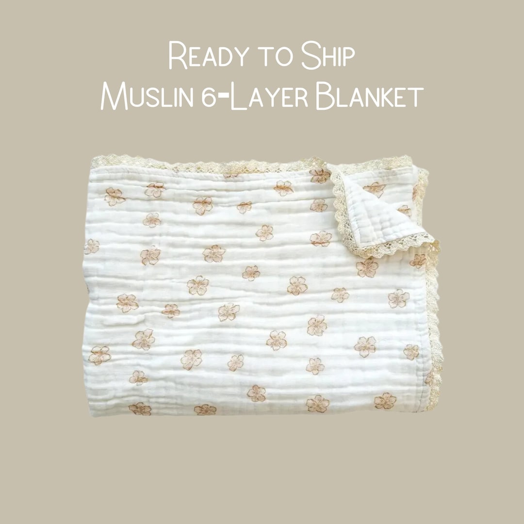 Baby Blanket, Muslin Swaddle Blankets 100% Cotton 47 X 47, Security ...