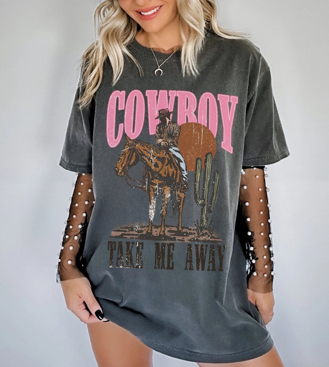 Western Graphic Tee Comfort Colors Shirt Retro Cowboy T Shirt Country ...