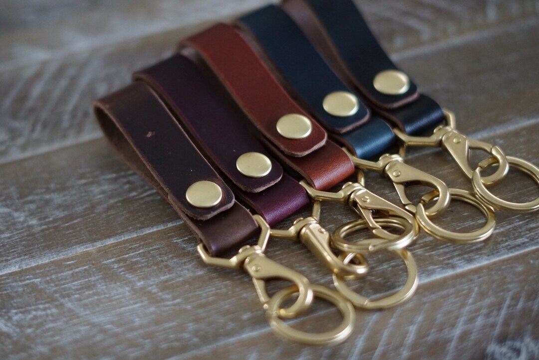 Horween Leather Belt Loop Keychain, Chromexcel Cordovan Leather Key ...