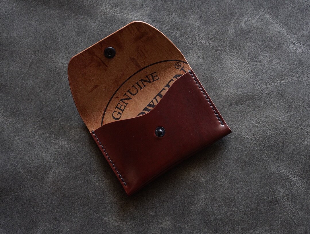 Horween Shell Cordovan Pouch Wallet , Shell Cordovan Leather Minimalist ...