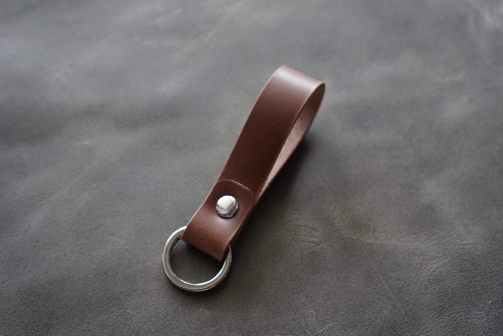Horween Leather Key Chain , Personalized Leather Lanyard and Belt Loop ...