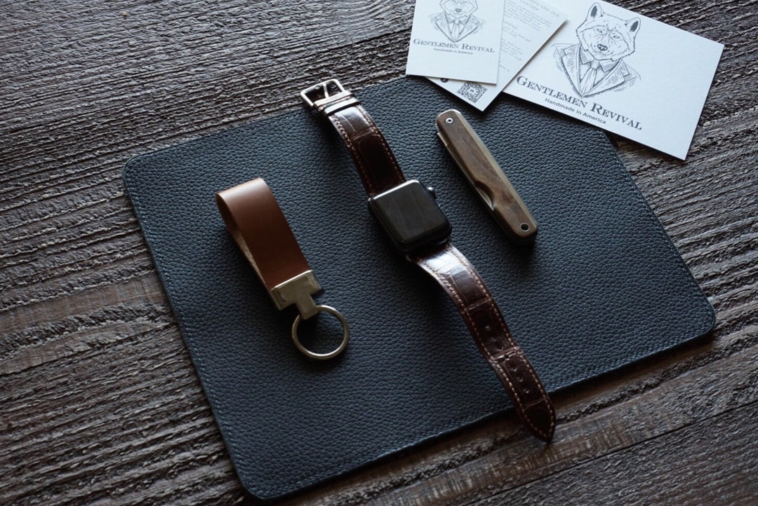 Italian Leather Keychain With Key Ring, Personalized Gift, Luxury ...