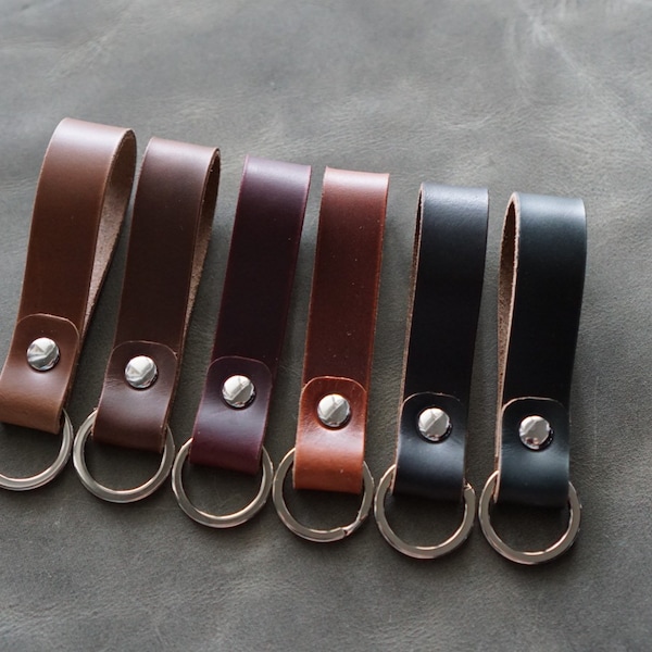 Leather Key Chain - Etsy