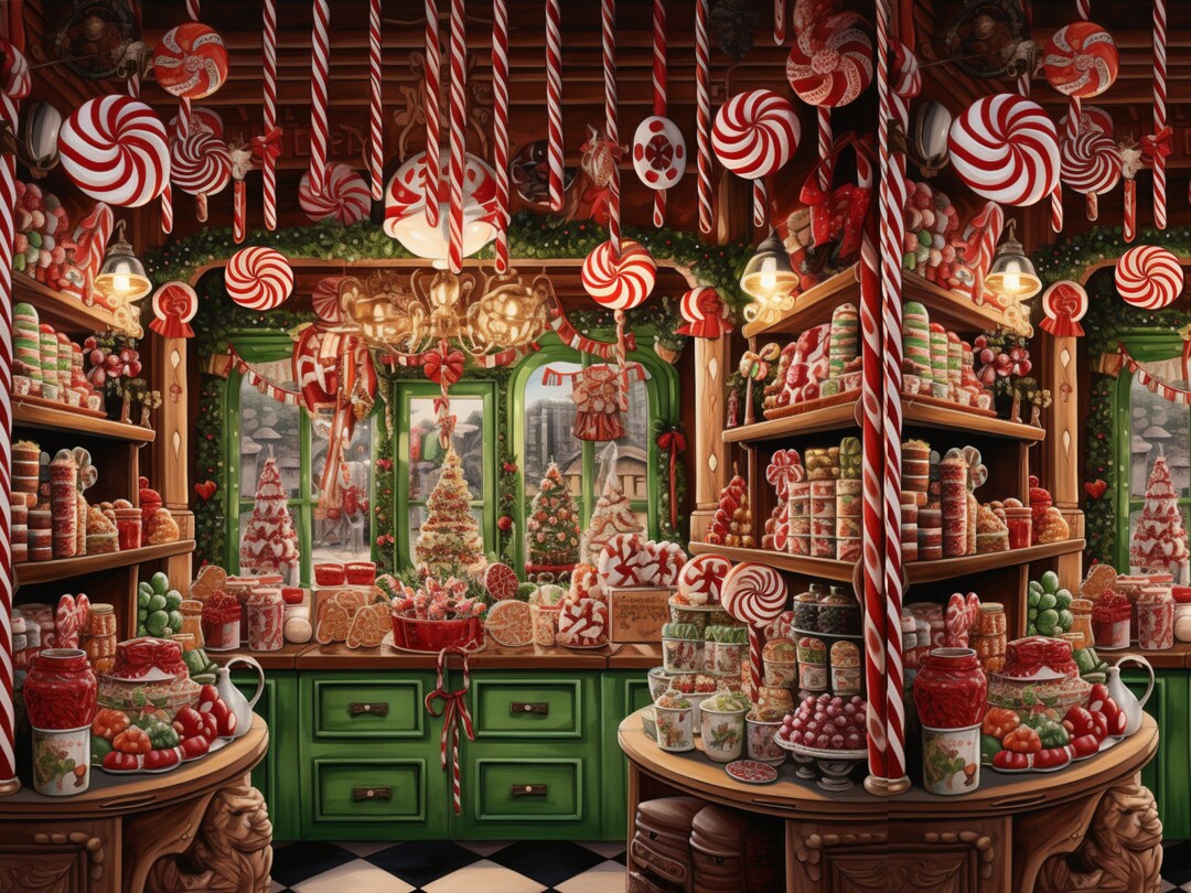 Scene Setter Sweet Shop Candy Store Christmas Room Decor - Etsy