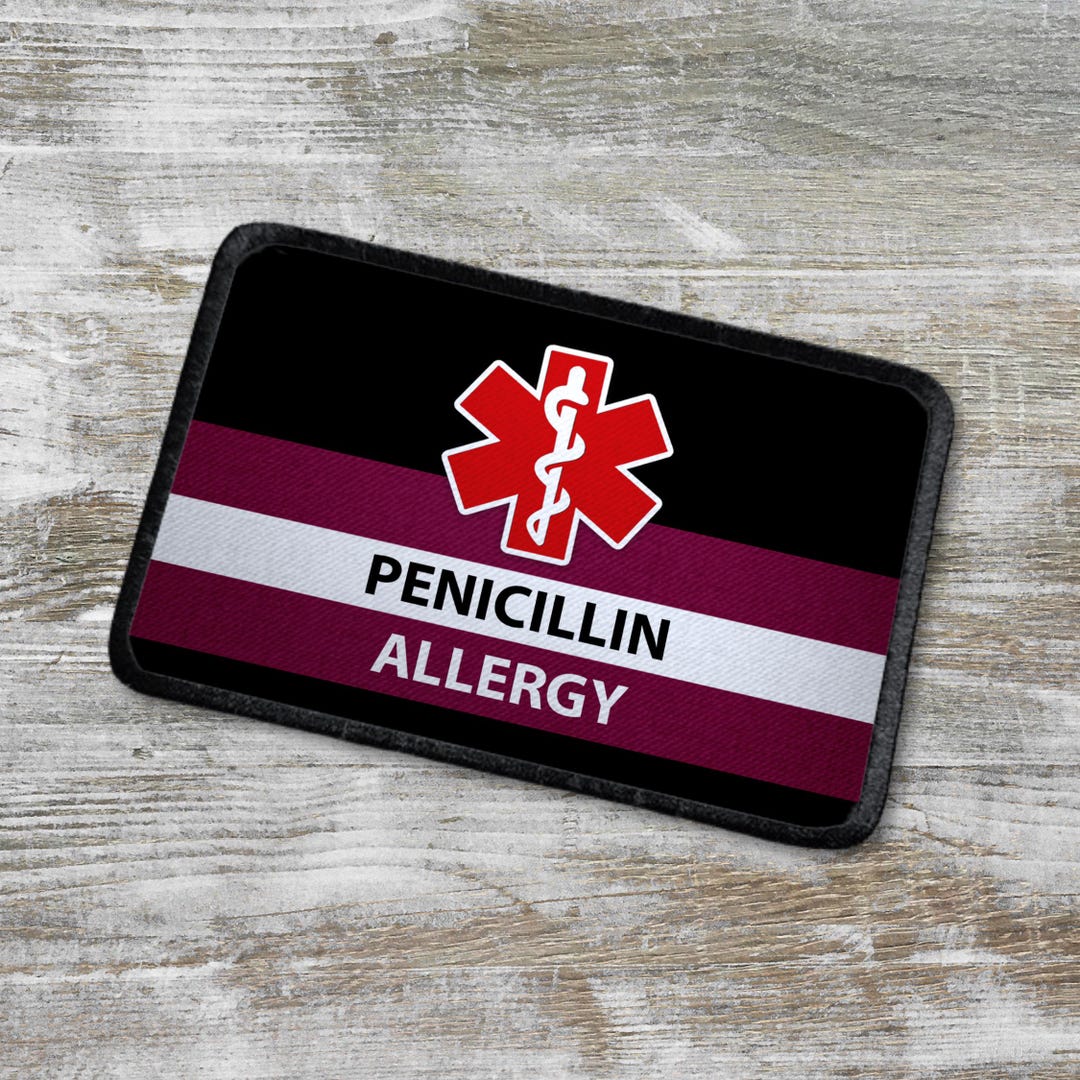 Penicillin Allergy Patch – Medical Alert Patch With Red Star of Life ...