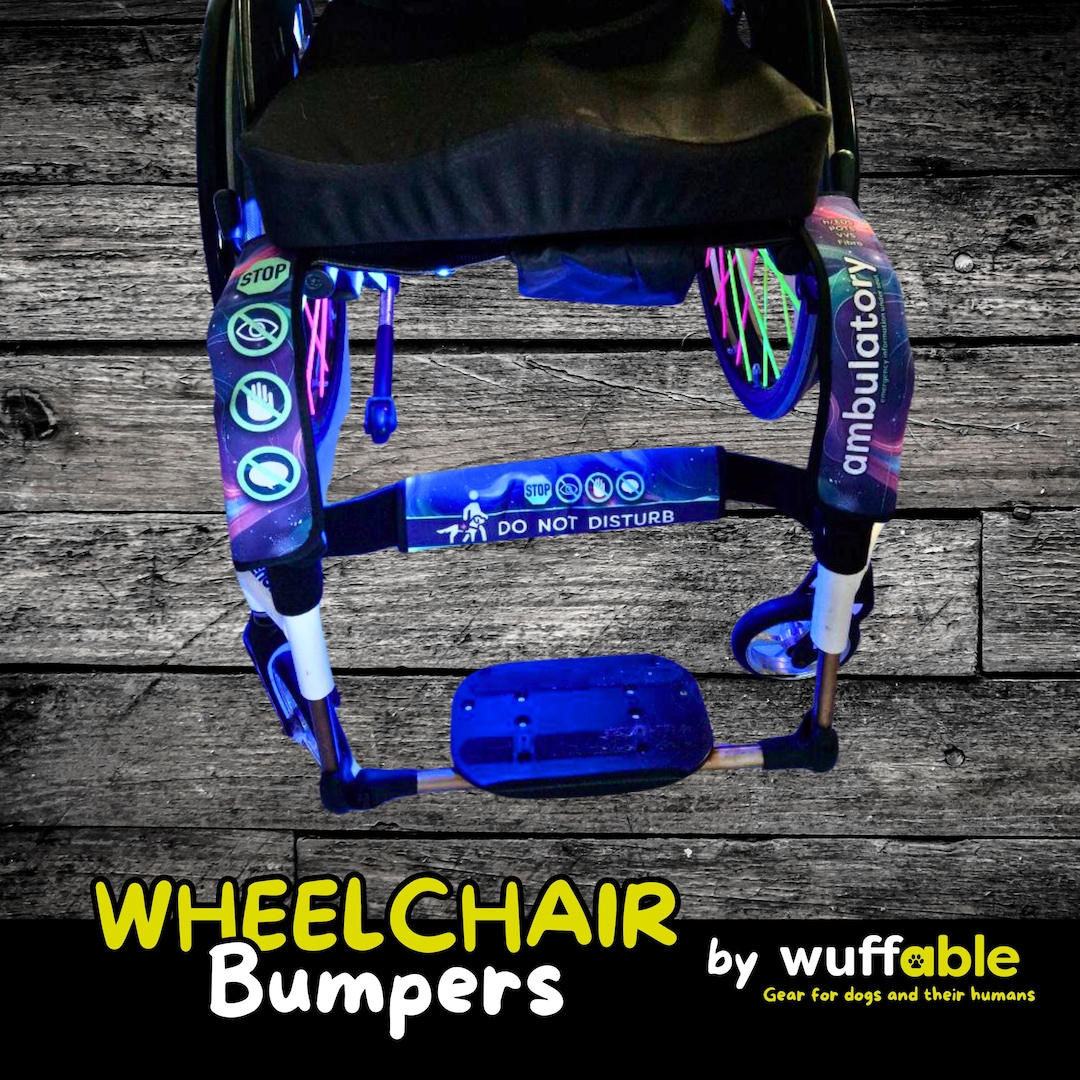 Aurora Wheelchair Bumpers – Neoprene Leg & Frame Guards | Custom Text ...