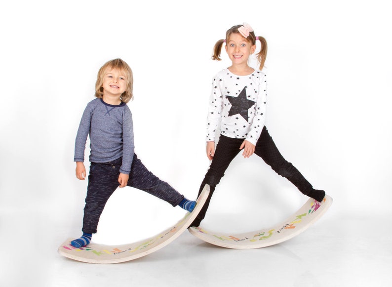 Rocker Board Waldorf Board Balance Curved Board Wooden Toy - Etsy