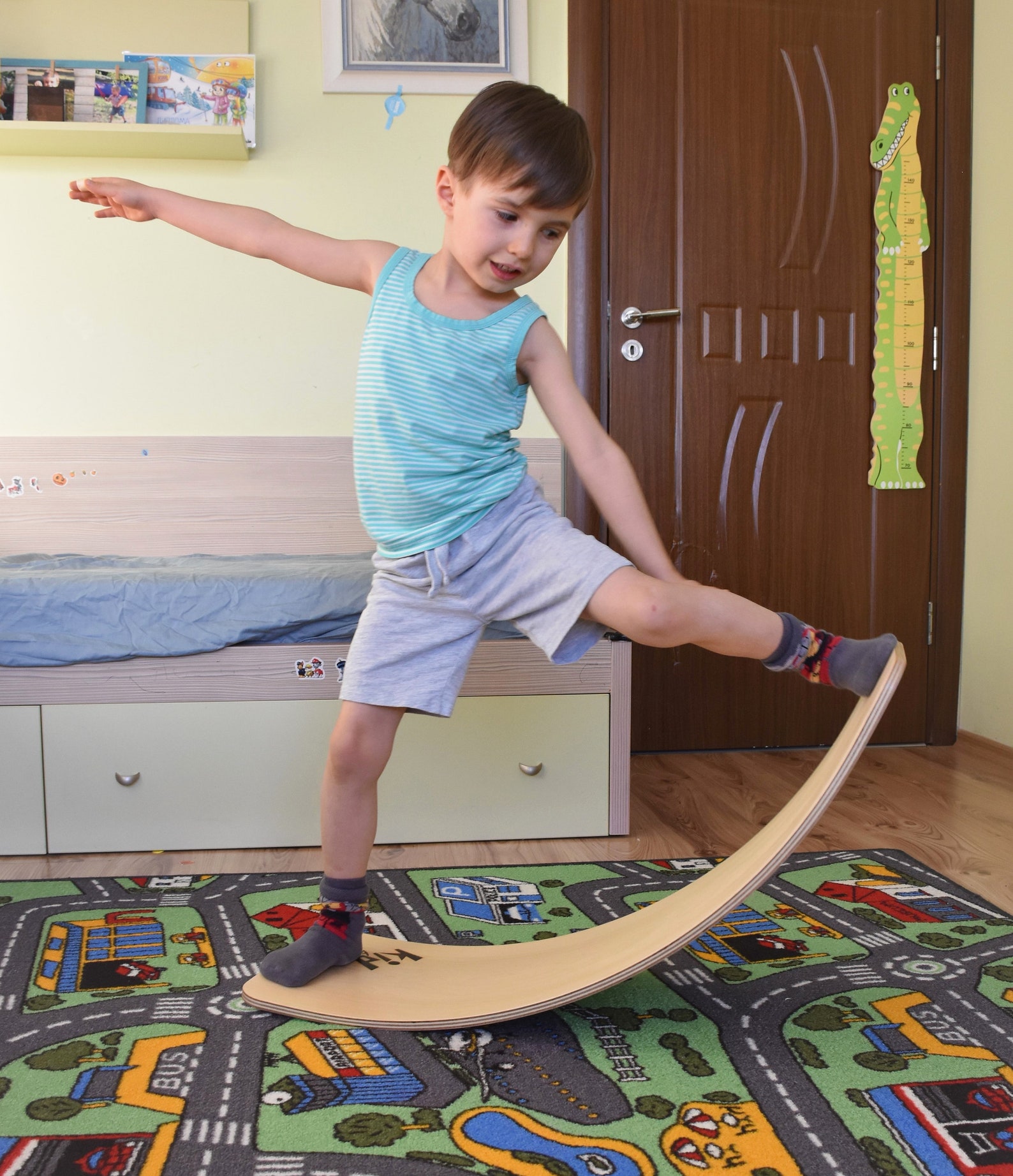 Balance Curved Board Rocker Board Waldorf Board Wooden - Etsy