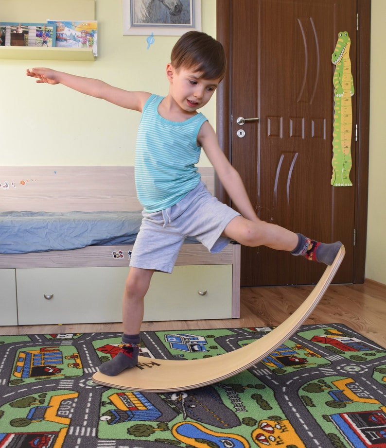 Balance Curved Board Rocker Board Waldorf Board Wooden - Etsy