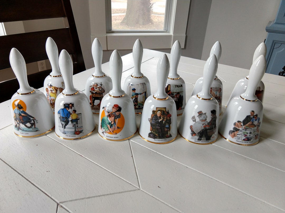 RARE! FULL SET! Vintage, Danbury Mint Collectible Bells by Norman ...