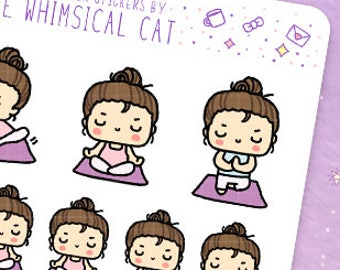 Yoga stickers | Etsy