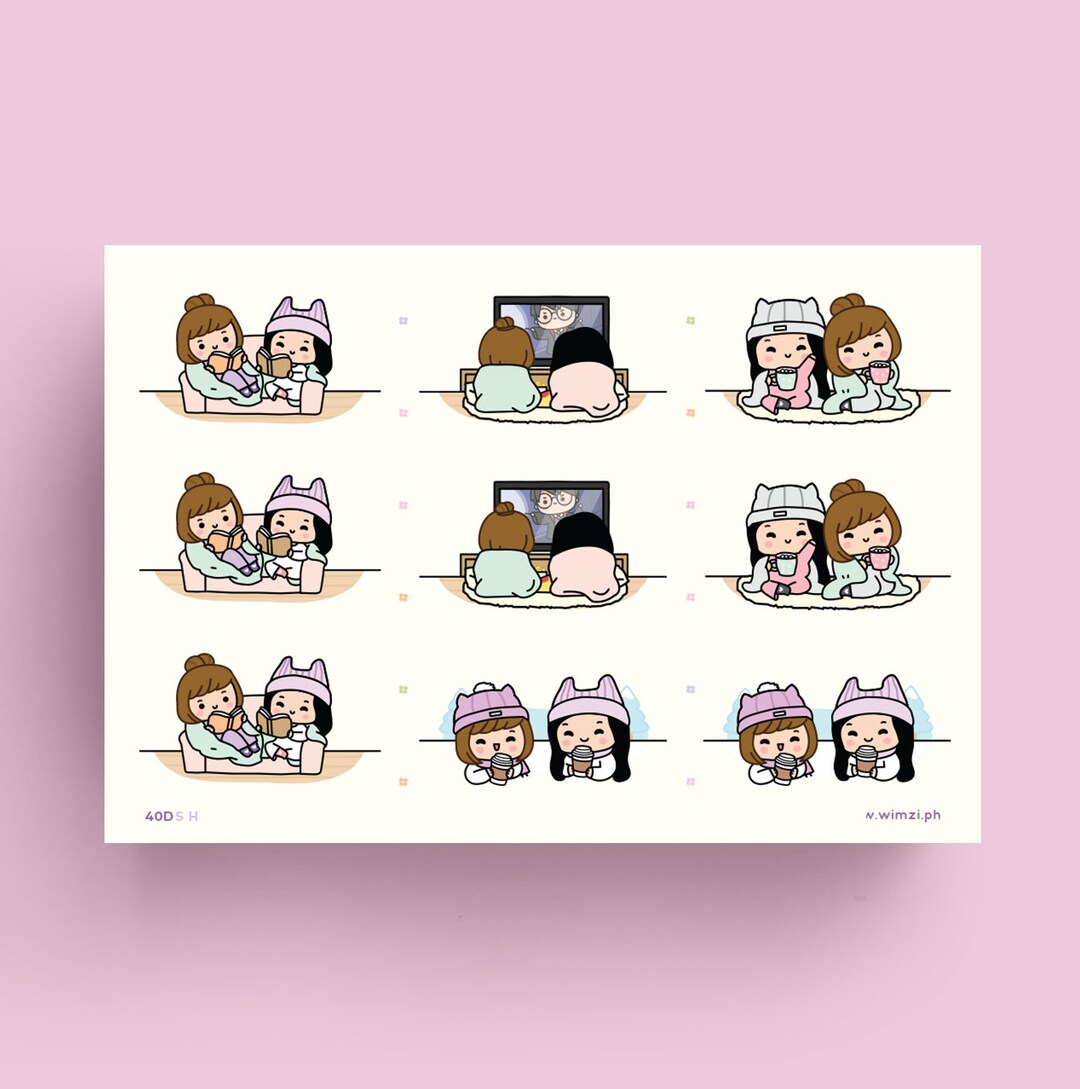 Get Cozy BFF Stickers for Planners, Journals, DIY Scrapbooking, Memory ...