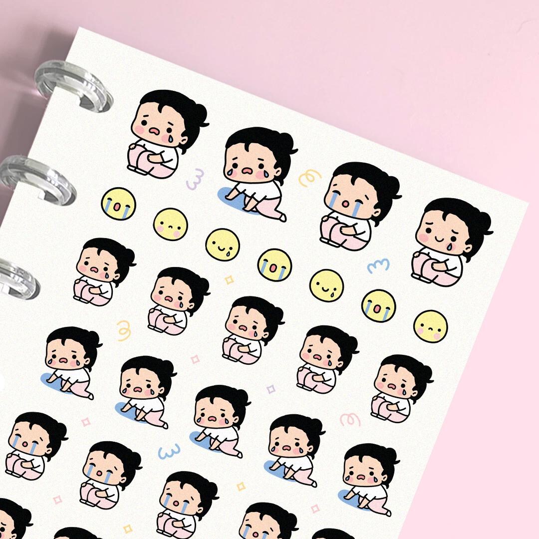 Breakdown Crying Planner Stickers, Bad Day Stickers for Journals ...