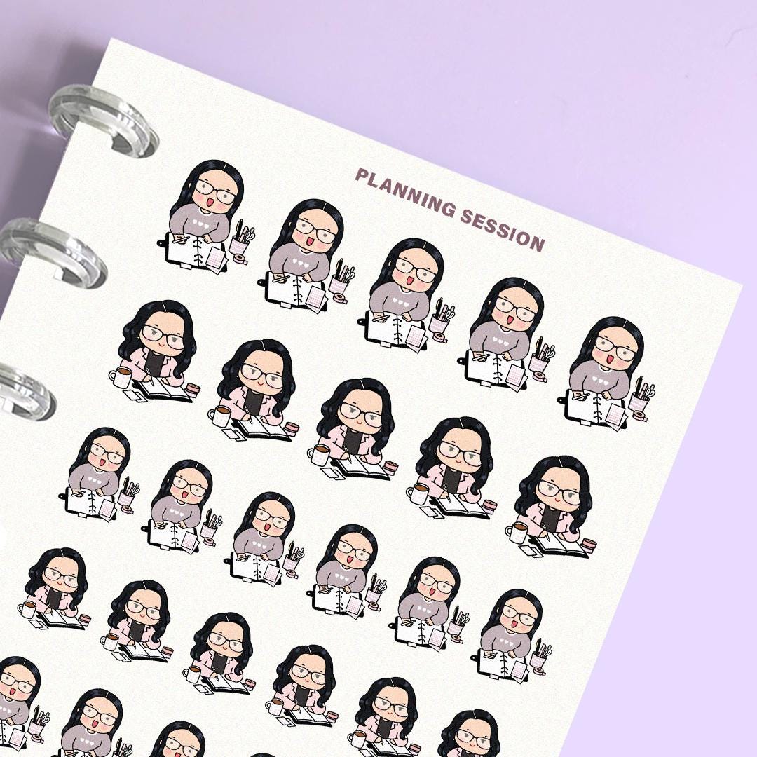 Planning Session Planner Stickers, Planner Girl Stickers for Journals ...