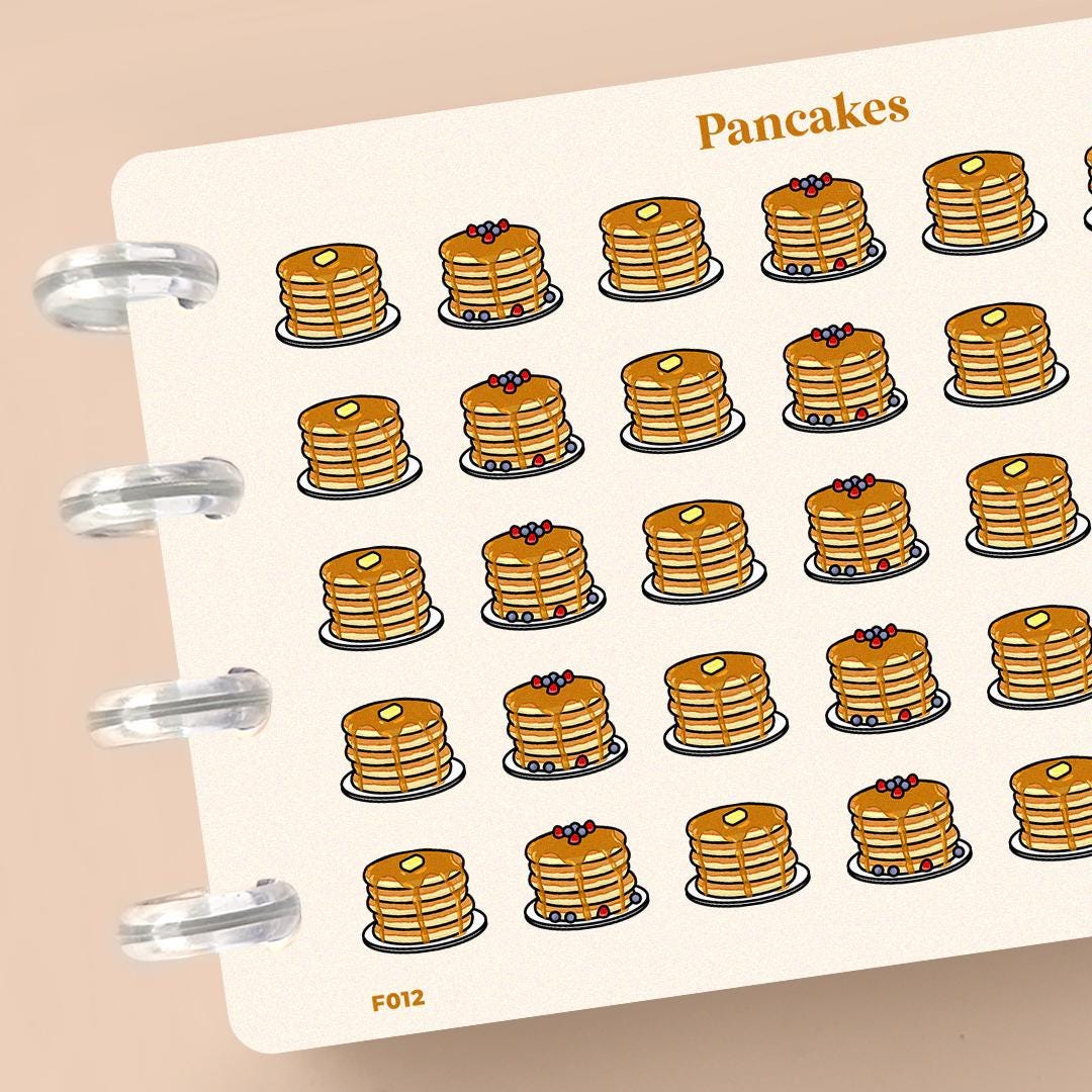 Pancakes Planner Stickers, Stickers for Journals, DIY Scrapbooking ...