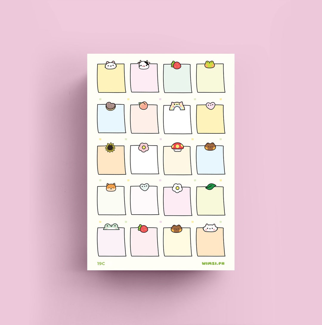 Memo, Notepad Stickers for Planners, Journals, DIY Scrapbooking, Memory ...