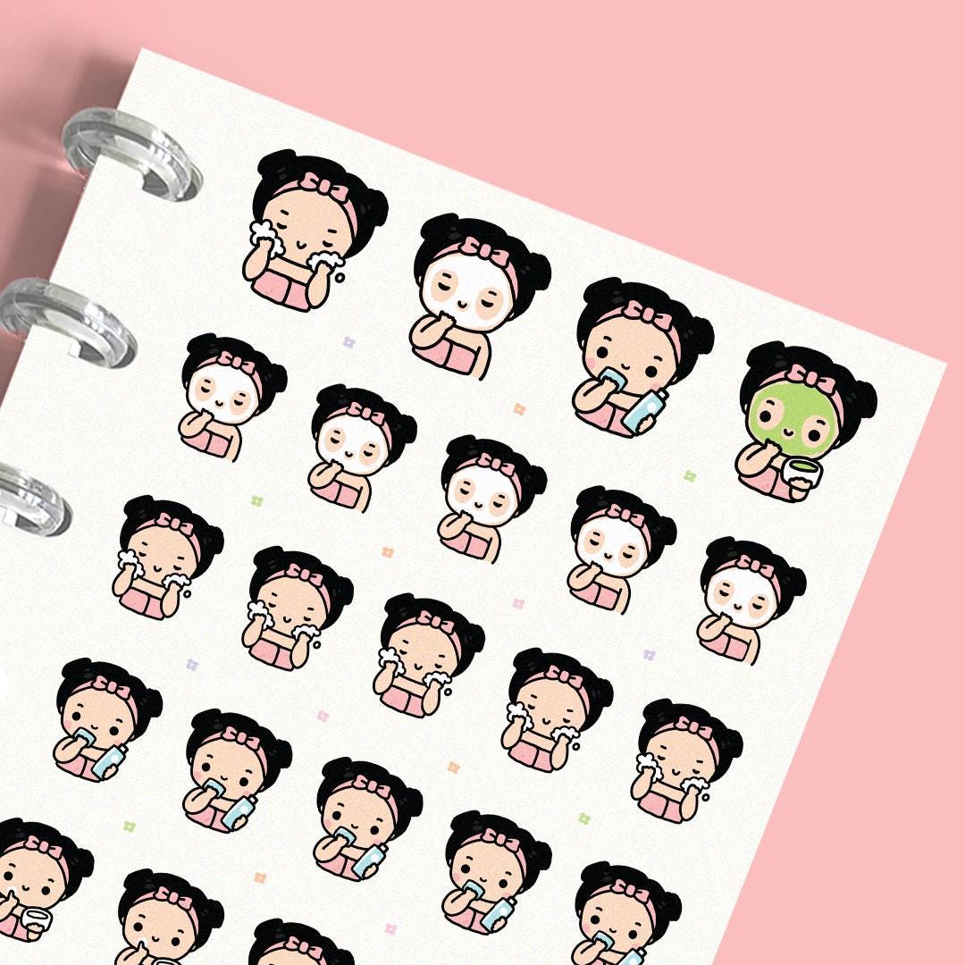 Skin Care Planner Stickers, Skincare Stickers for Journals, DIY ...