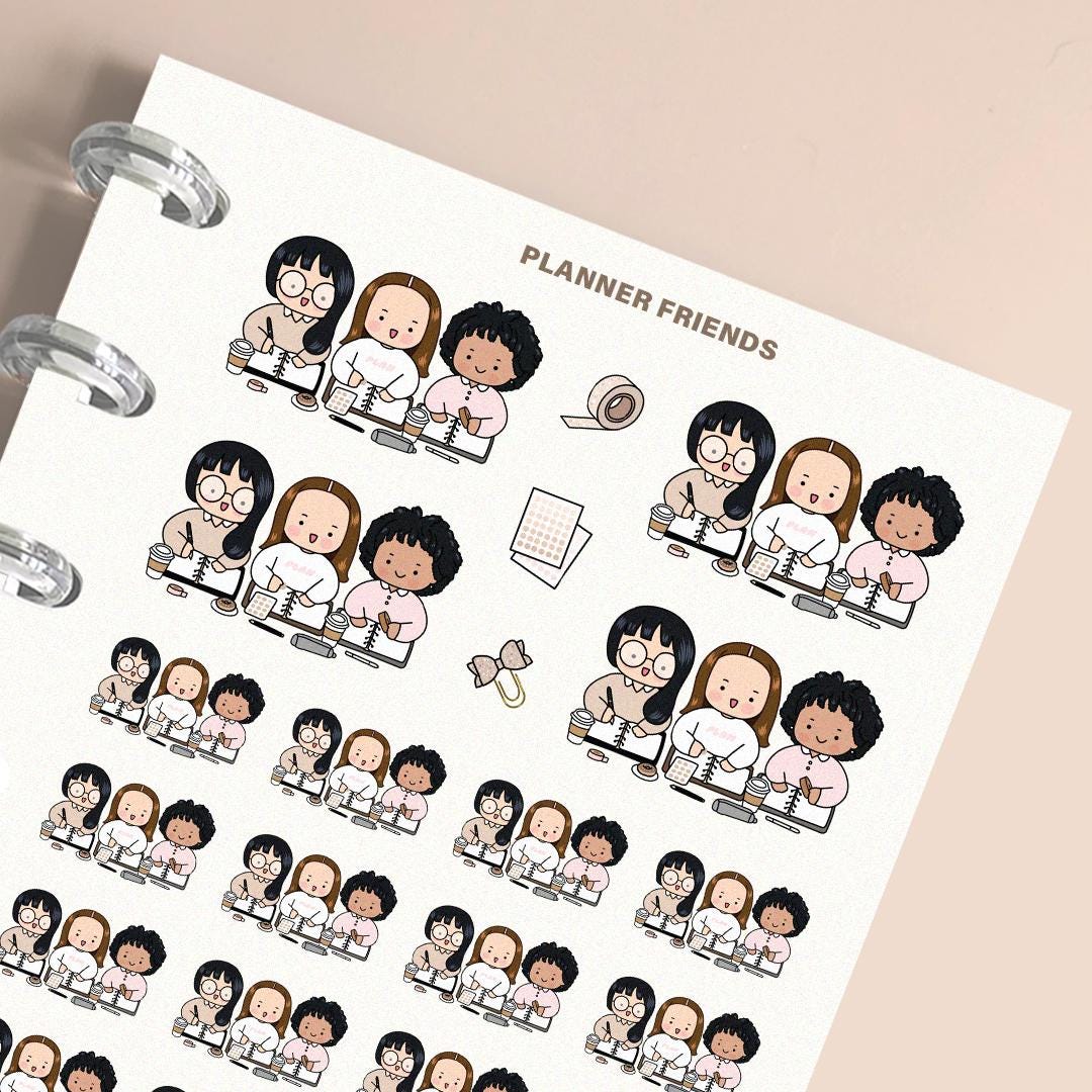 Planner Friends Cute Stickers for Journals, DIY Scrapbooking, Memory ...