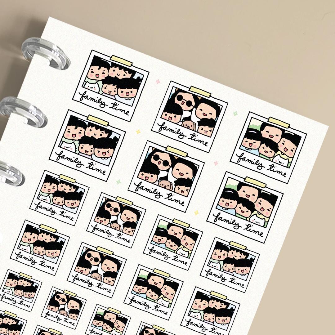 Family Time Planner Stickers, Family Stickers for Journals, DIY ...
