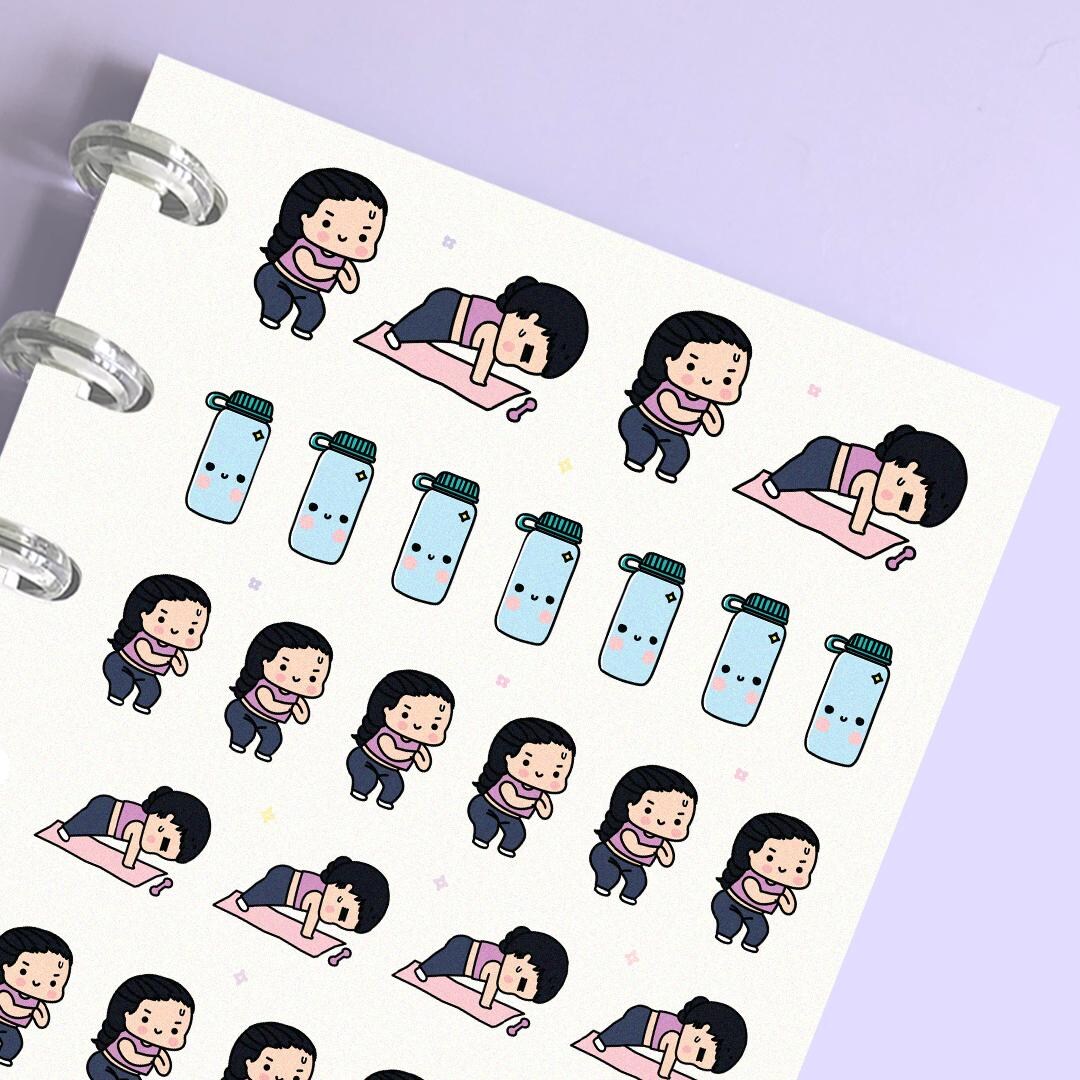 Workout, Exercise Planner Stickers, Stickers for Journals, DIY ...