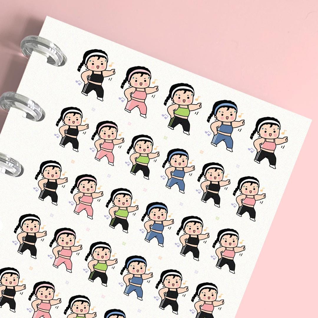 Dance Workout Planner Stickers, Dance Stickers for Journals, DIY ...