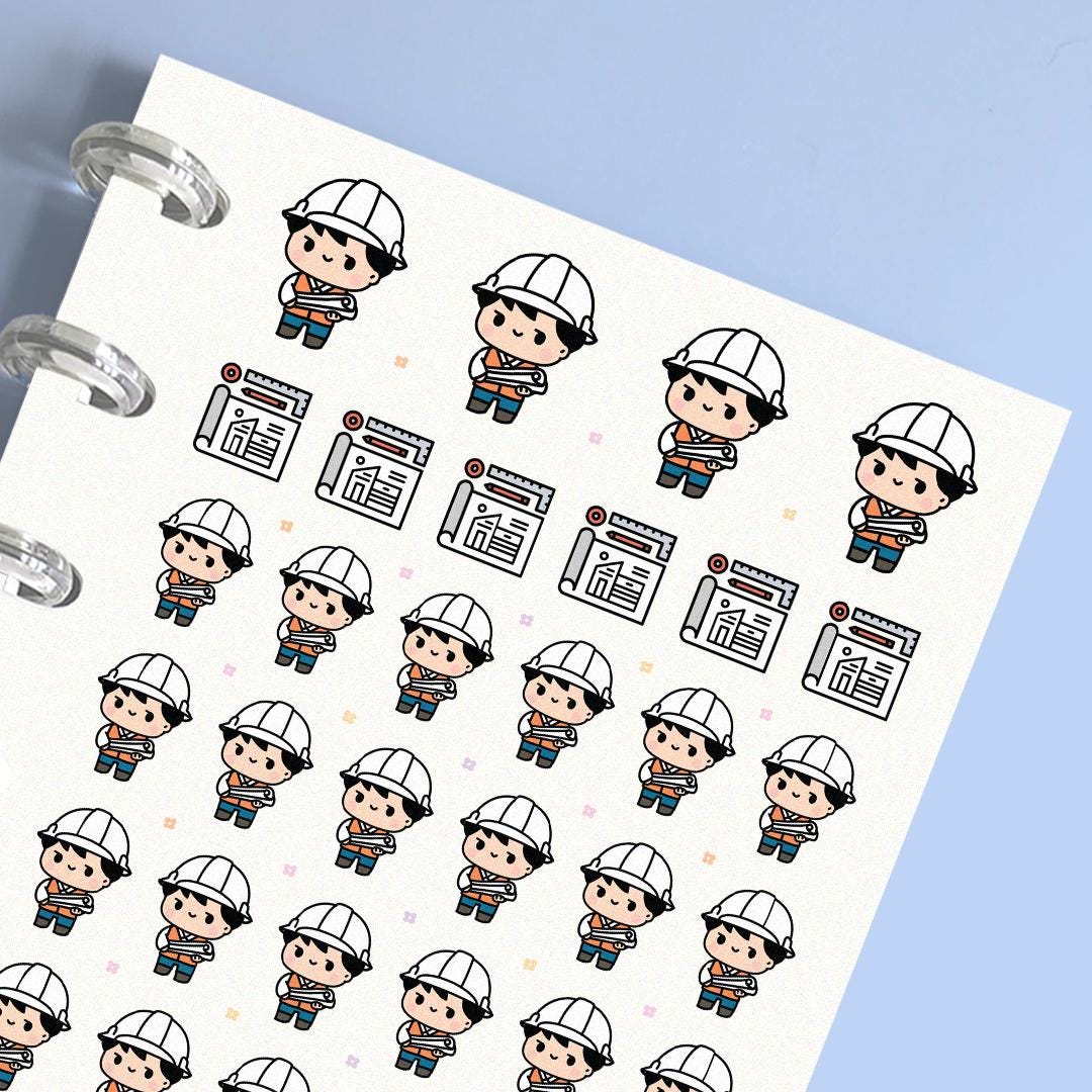 Engineer Planner Stickers, Cute Engineer Stickers for Journals ...