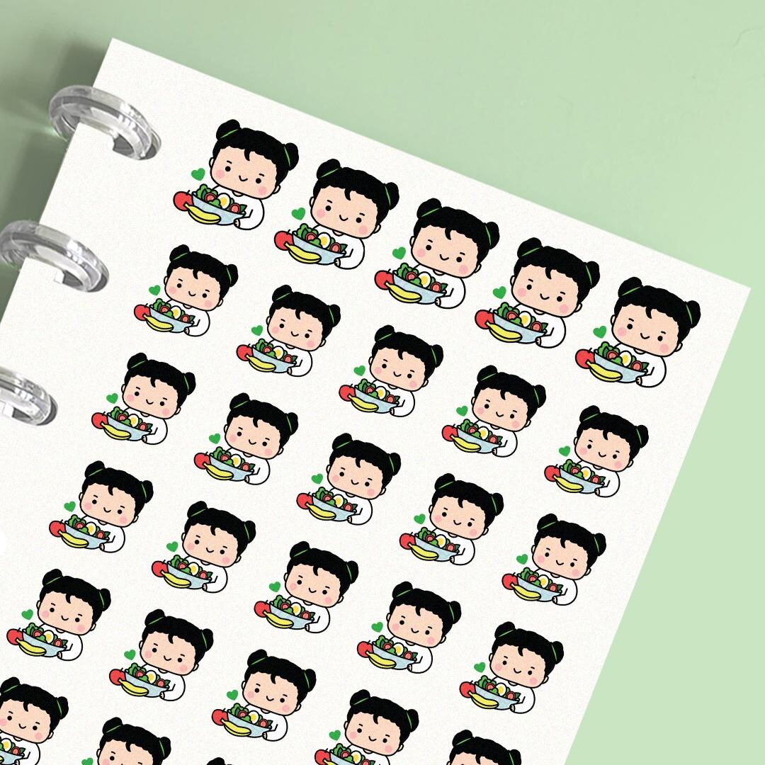 Healthy Eating, Salad Bowl Planner Stickers, Stickers for Journals ...