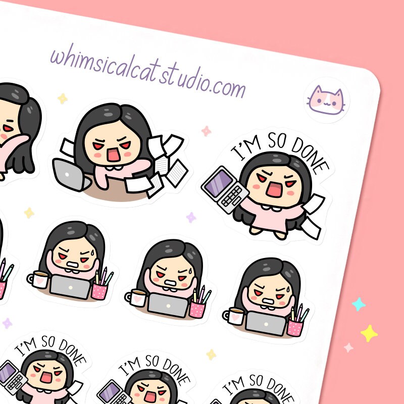 Stressed Planner Stickers Stress Stickers Stressed Out | Etsy