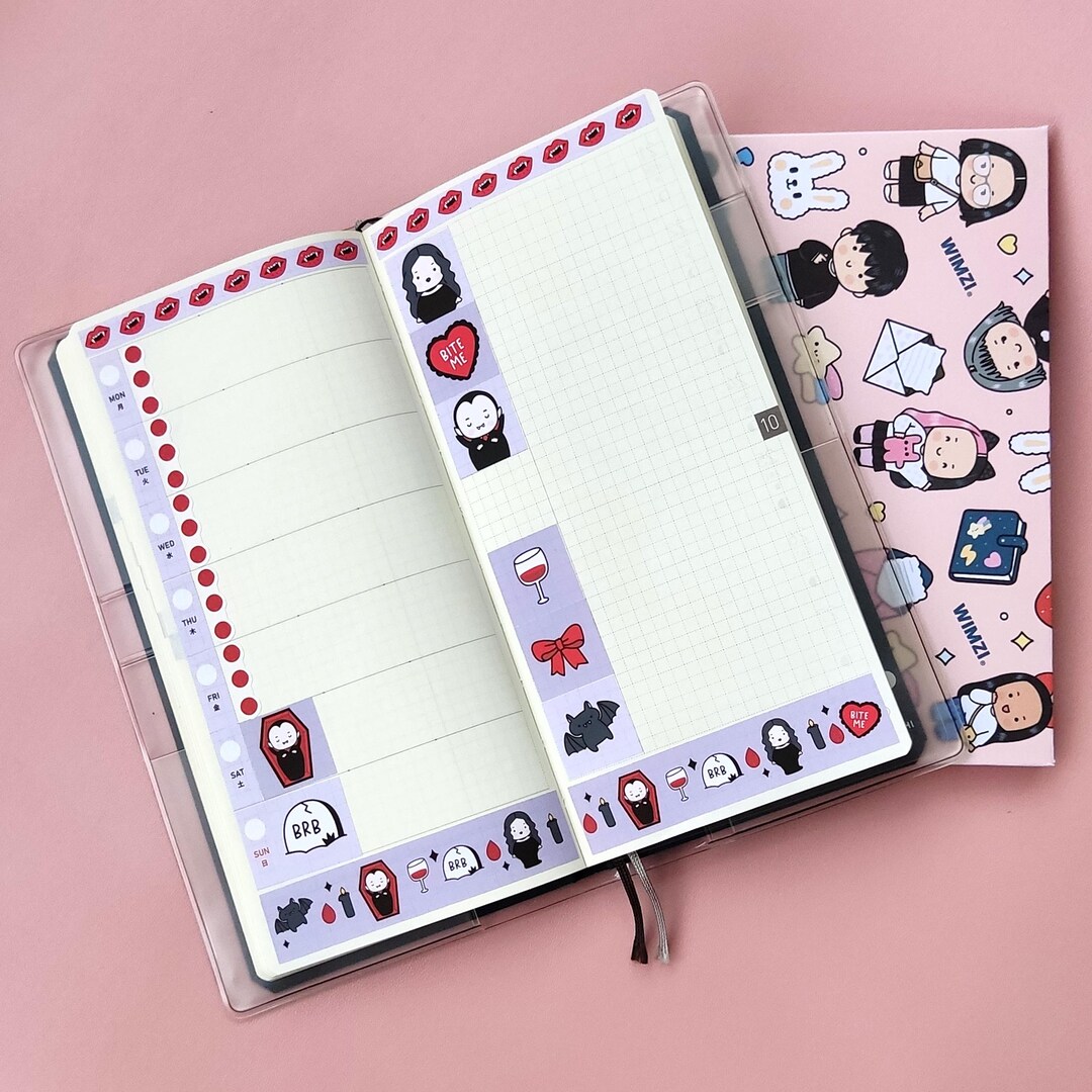 Cute Vampires Sticker Kit for Hobonichi Weeks, Slim Weekly Planners ...
