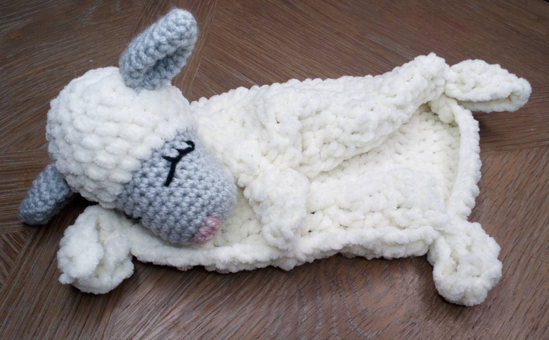 Sheep security blanket lovey comforter blanket baby gift | Etsy