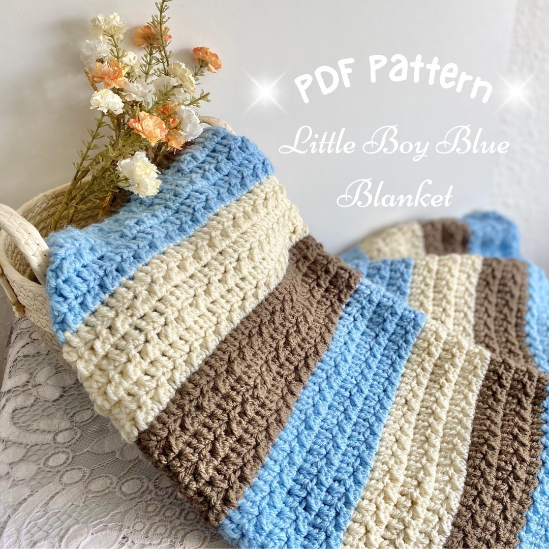 Little Boy Blue Blanket Crochet Pattern in 5 Sizes - DIGITAL DOWNLOAD ...
