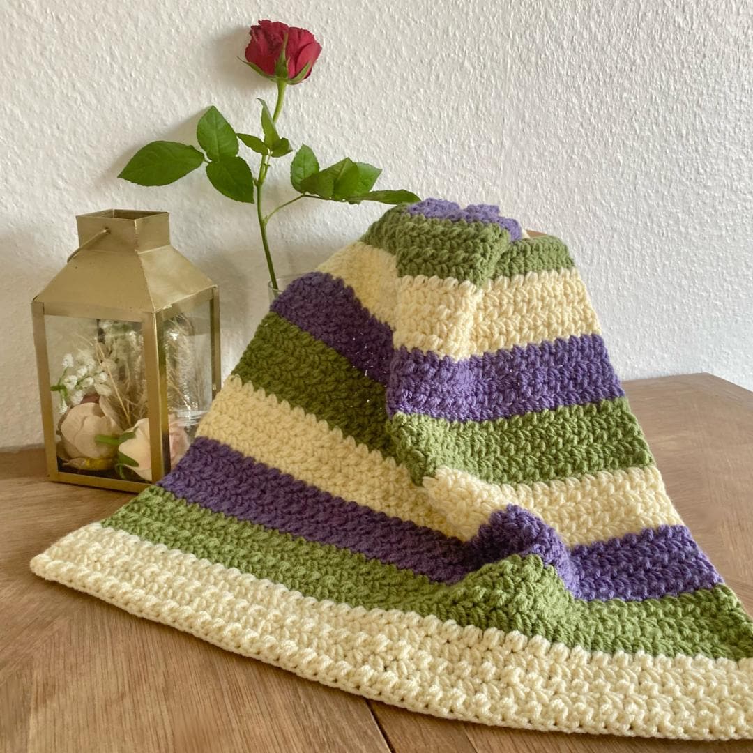 Suffragette Stripes Blanket Crochet Pattern in 5 Sizes - DIGITAL ...