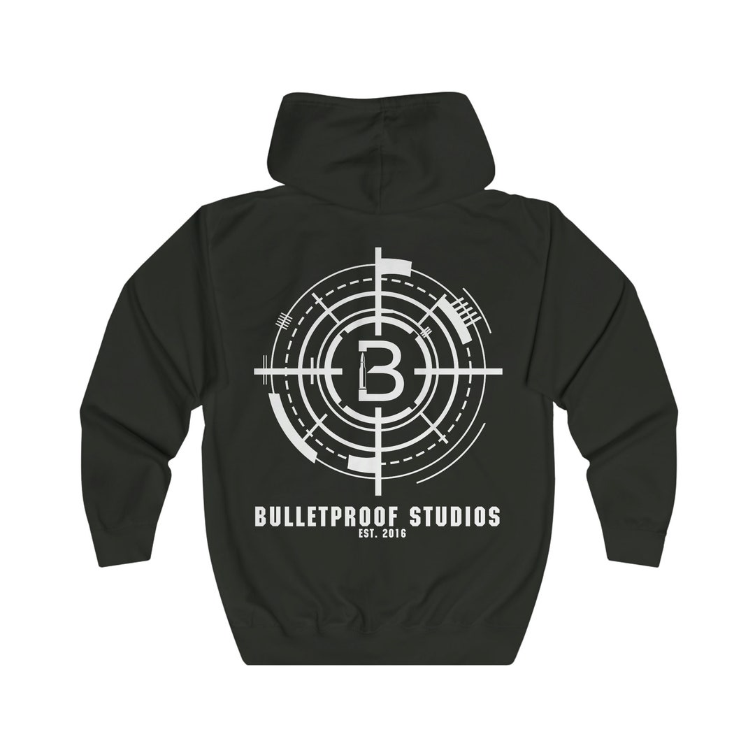 Bulletproof Studios "crosshair" Unisex Full Zip Hoodie - Etsy
