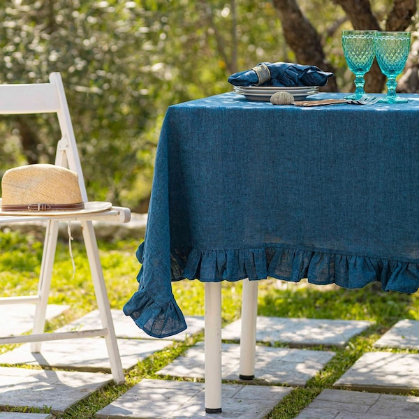 Ruffled Tablecloth - Etsy