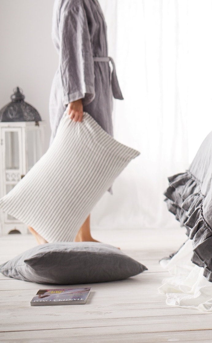 Envelope Closure Linen Pillow Case. Linen Pillow Cover. | Etsy