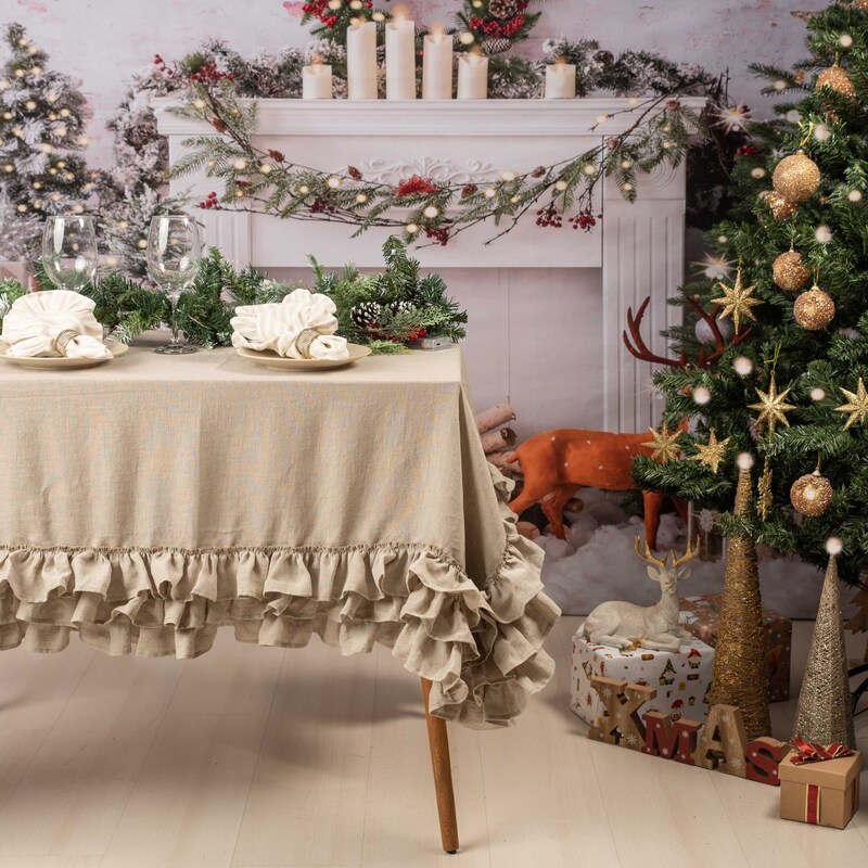 Ruffle Table Cloth - Etsy