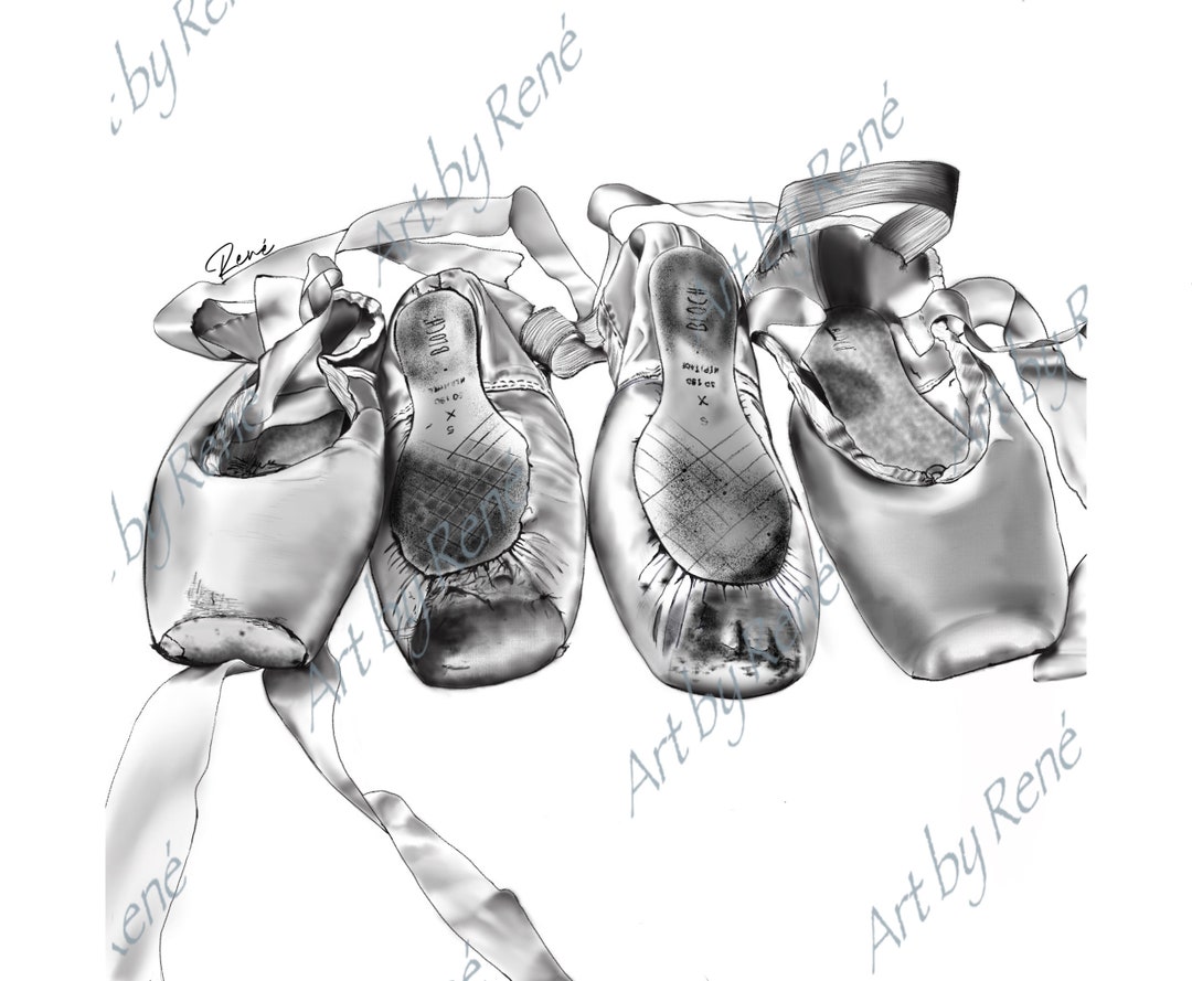 Ballet Slippers | Wall Art| Wall Hanging | Digital Art | Digital ...
