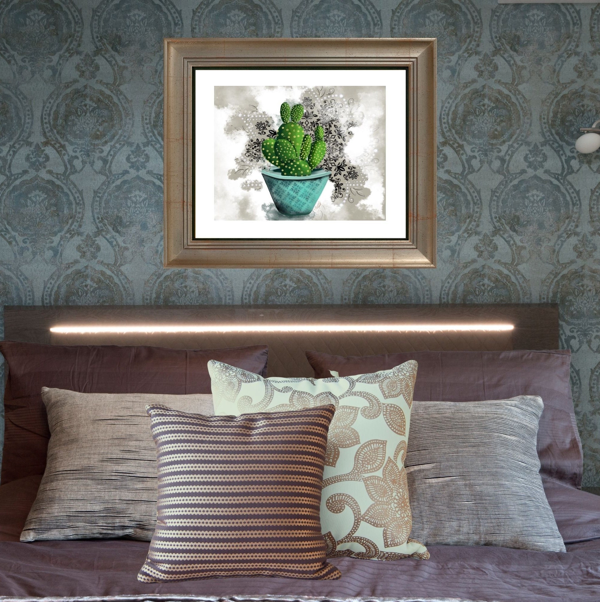 Cactus Albata Mandala | Wall Hanging | Home Decor | Digital Art ...