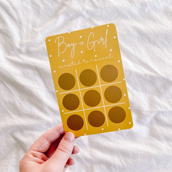 Gender Reveal Scratch off Cards - Etsy