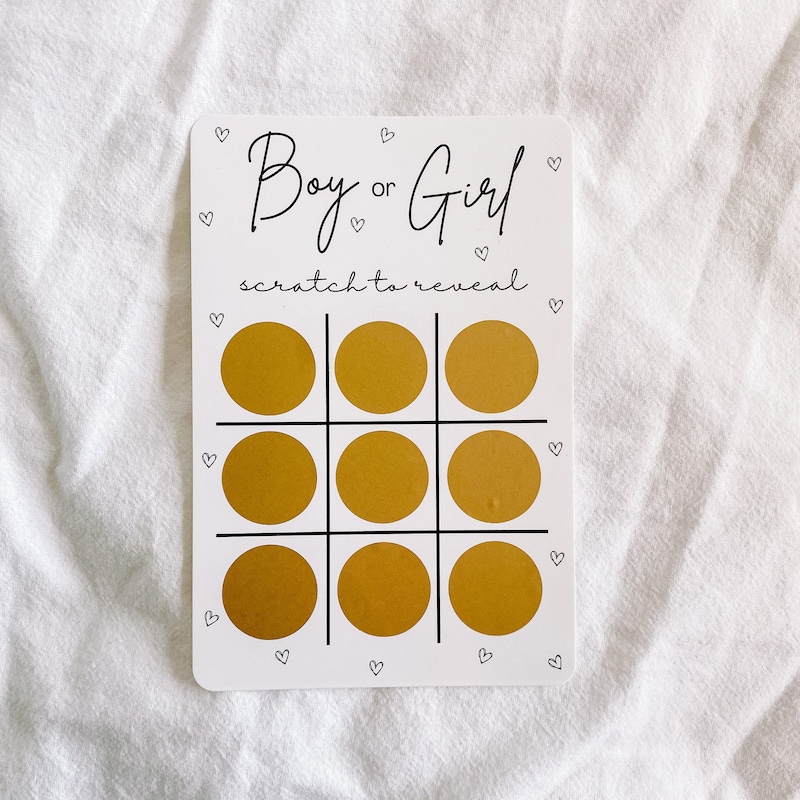 Gender Reveal Scratch Card - Etsy