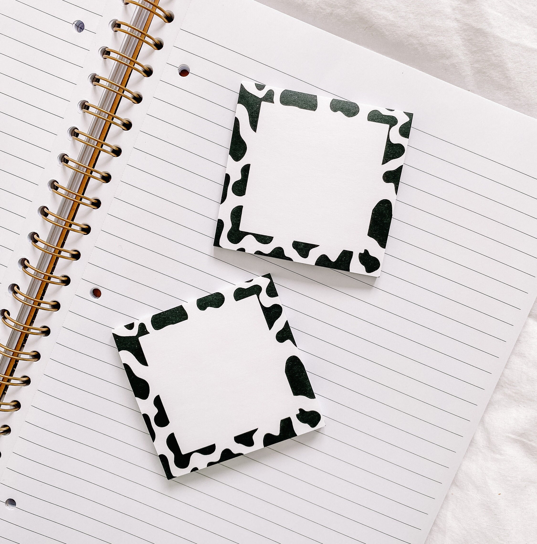 Cow Print Sticky Notes Cow Lover Notepad Cute Cows - Etsy