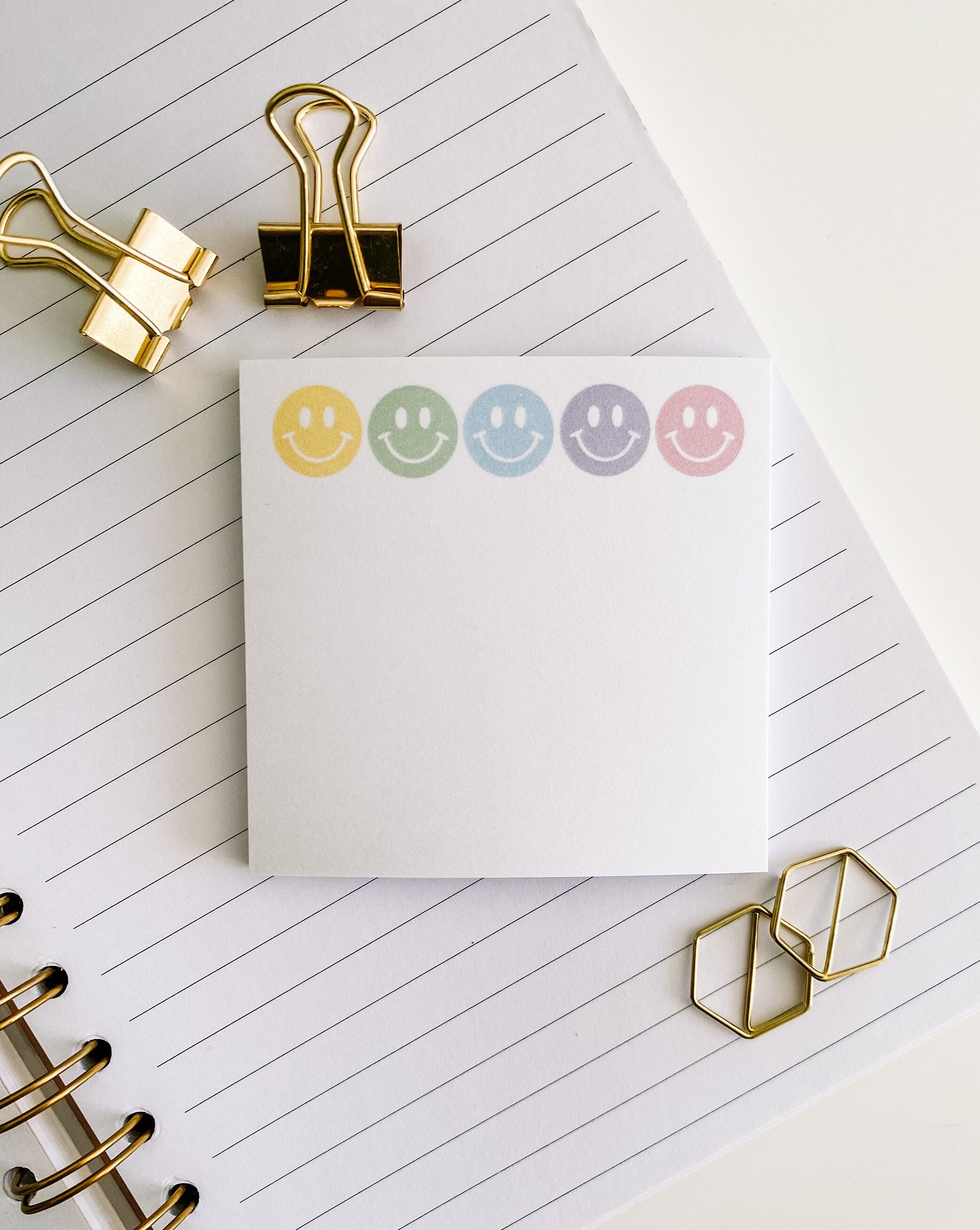Smiley Face Sticky Notes Smiley Stationery Notepad - Etsy Canada