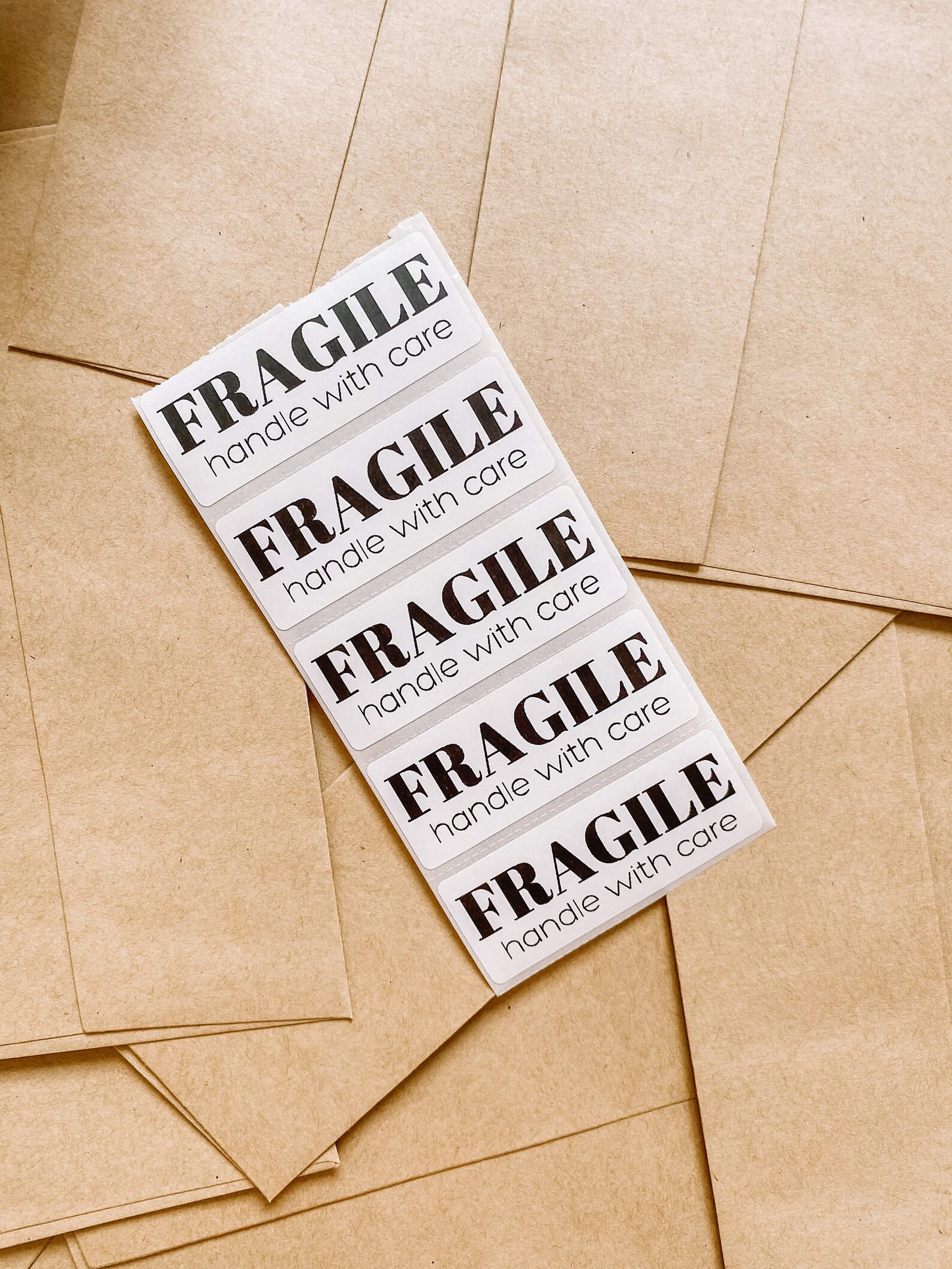 Fragile Handle With Care Stickers Packaging Sticker - Etsy
