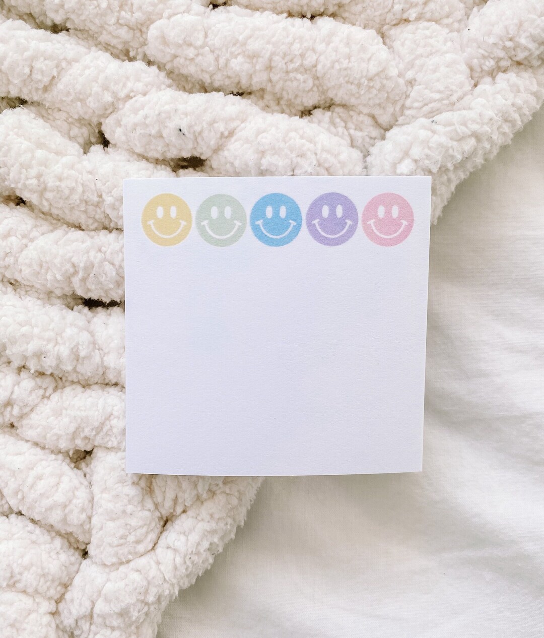 Smiley Face Sticky Notes Smiley Stationery Notepad - Etsy