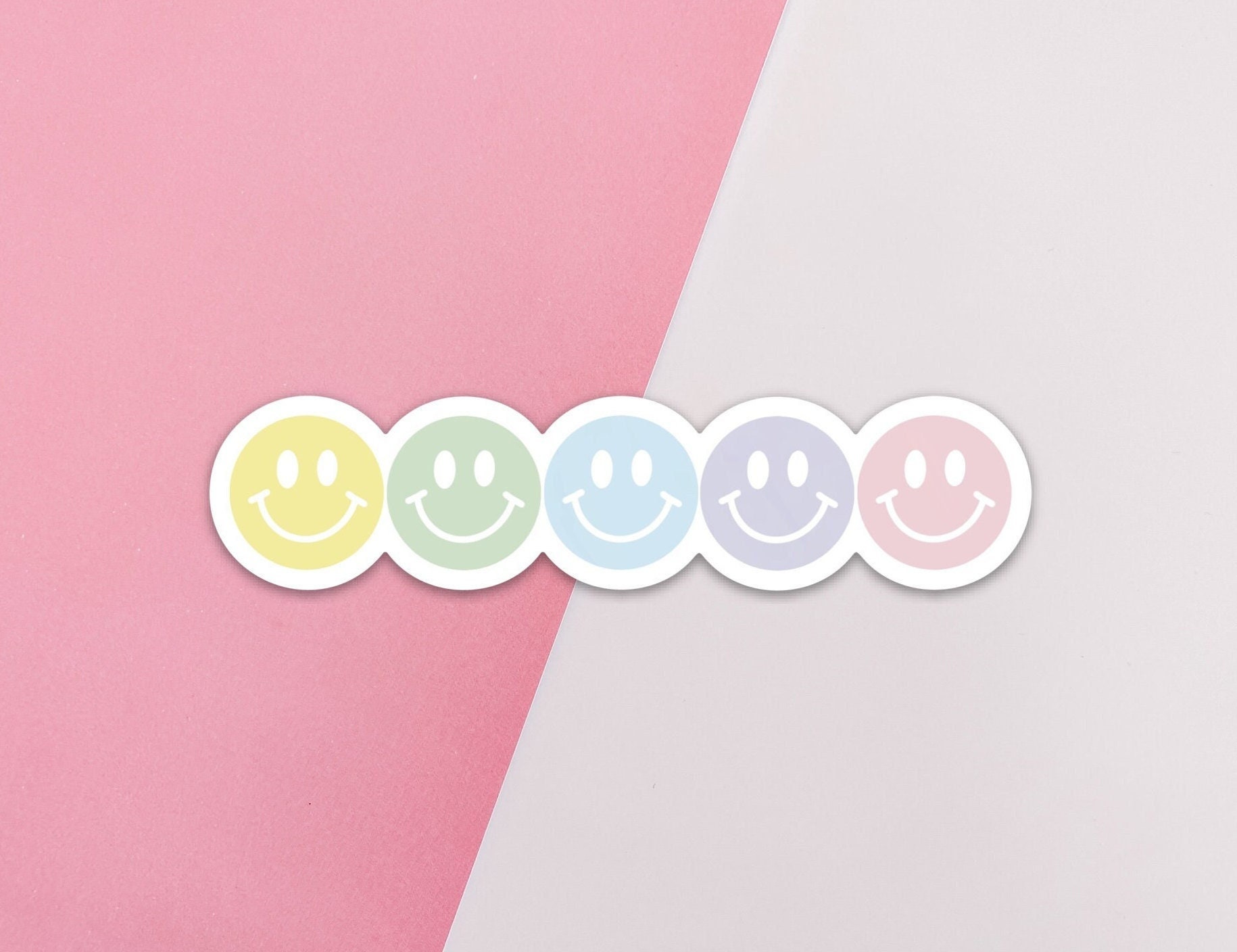 Smiley Face Sticker | Smiley Faces Stickers | Sticker Pack Pastel ...