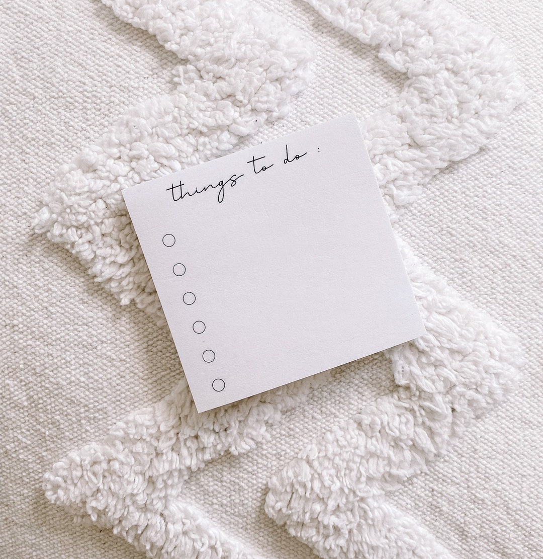 Things to Do Sticky Notes | Cute Daily Notepad | List Post It Note - Etsy