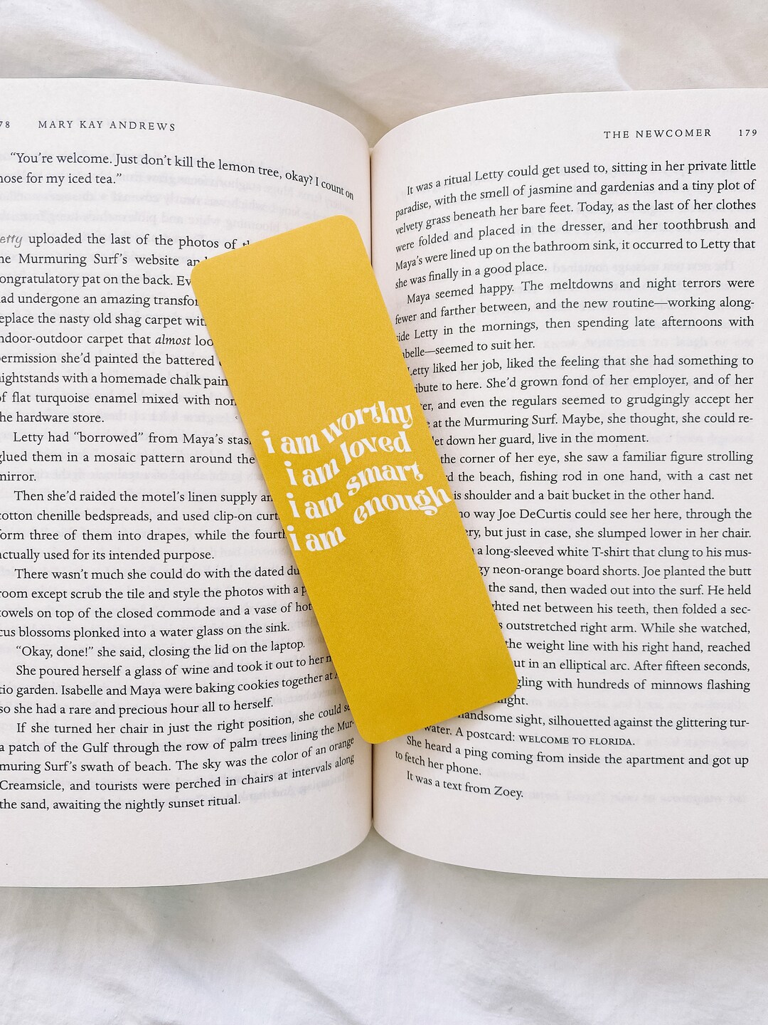 Affirmations Bookmark | Yellow Cute Book Mark | Book Lover | Books ...