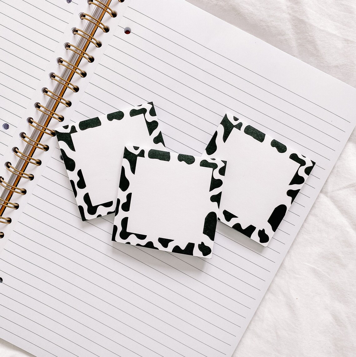 Cow Print Sticky Notes Cow Lover Notepad Cute Cows - Etsy
