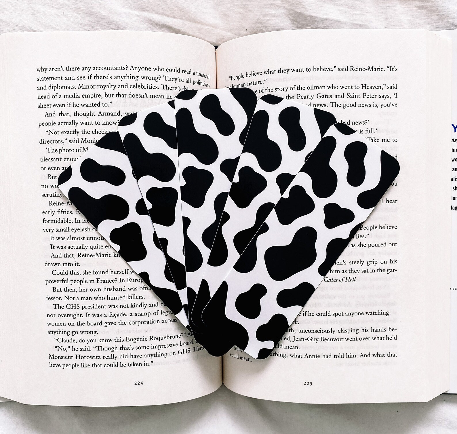 Cow Print Bookmark Cute Book Mark Book Lover Cow Lover - Etsy