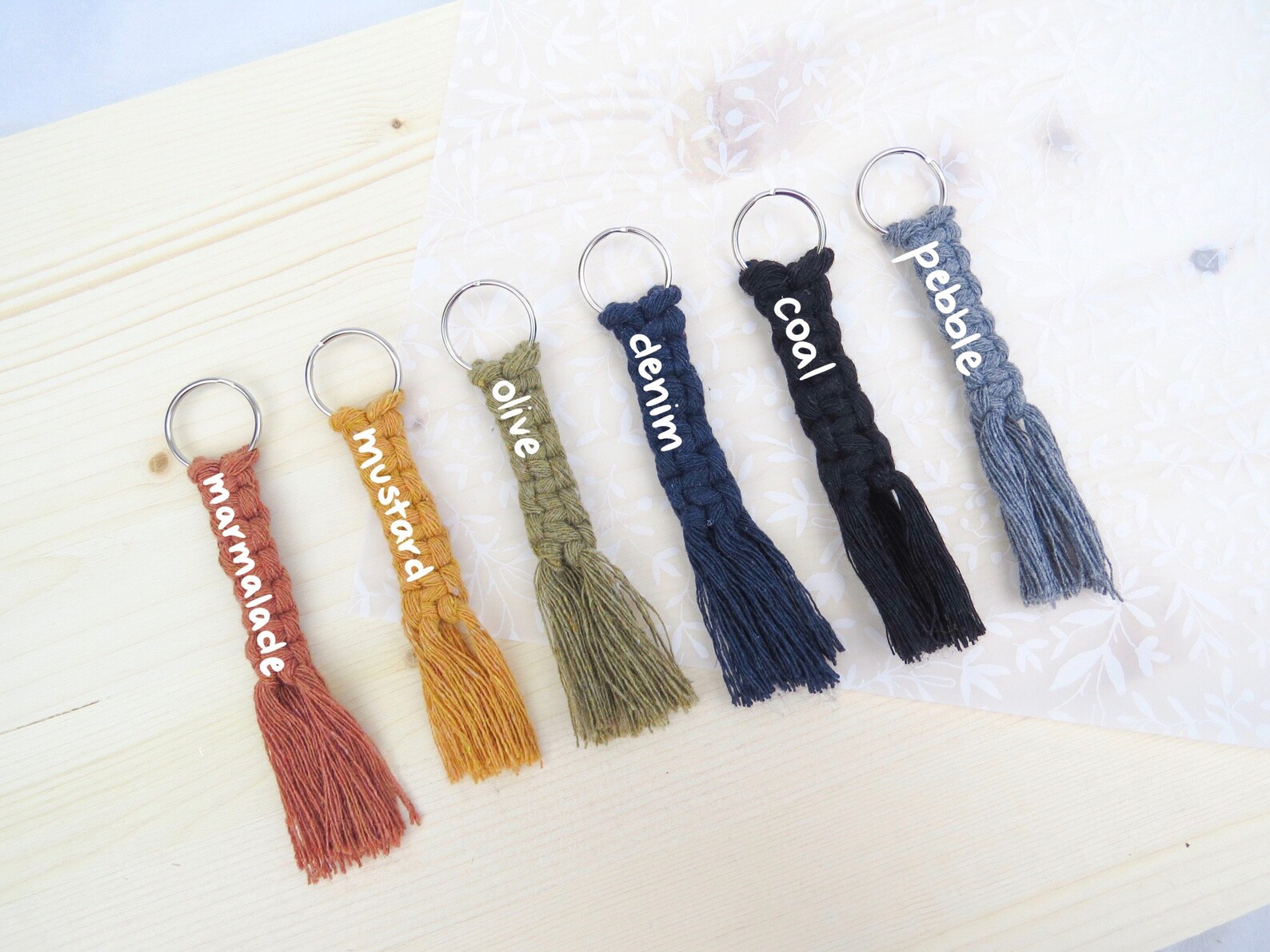 Macrame Keychain Rainbow Bohemian Boho Style Key Chain - Etsy